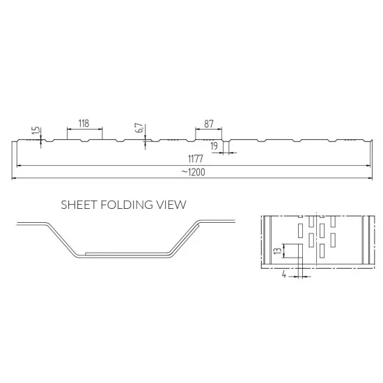 T-7-Pro Trapezoidal Perforated Sheet Metal Facade Cladding | for ...