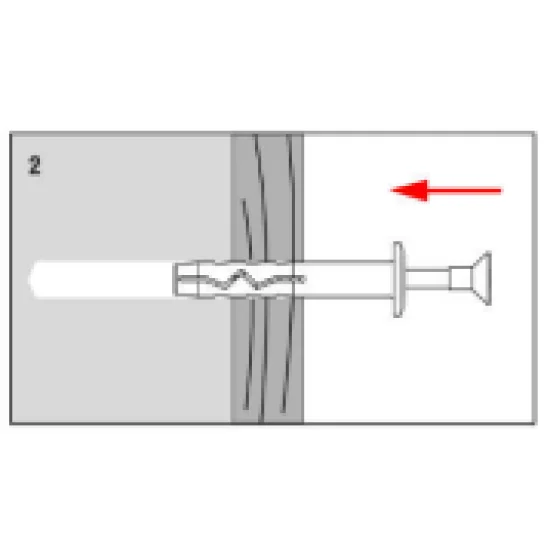 6 x 80mm Hammer Drive Plug With Collar – SMK/SMNK (200 pcs)