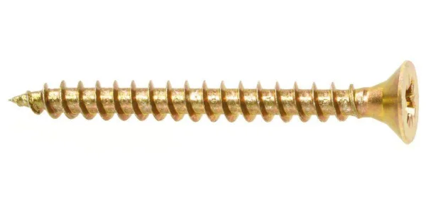 5.0 x 60mm Hardened Countersunk Flat Head Wood Screw With Full Thread ...