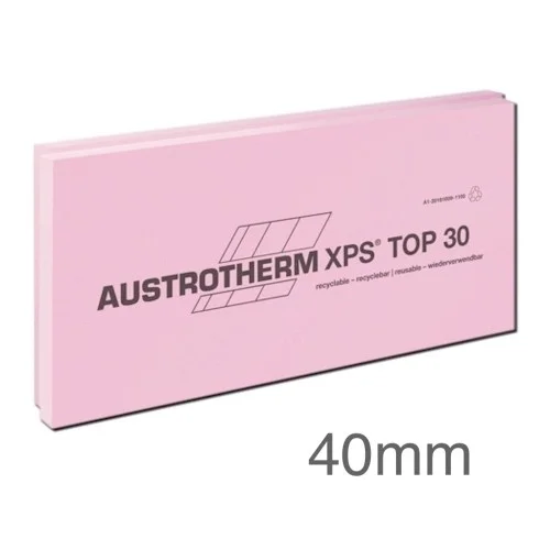 40mm XPS 300 Insulation Board | Rebated Edge | 600mm x 1250mm - TOP-F 30 SF