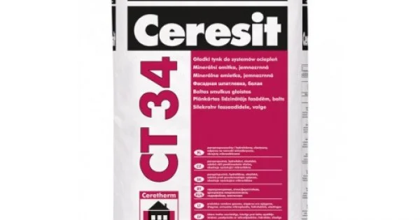 Ceresit CT34 | White Smooth Mineral Render 25kg | Brighton Store