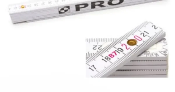 PRO 2m Wood Folding Ruler | Unity Building Supplies | UK Delivery