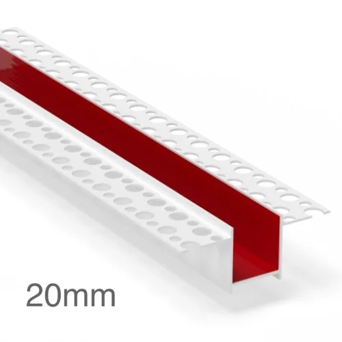 20mm PVC Rustication Profile | Render Groove Bead | Unity Building Supplies