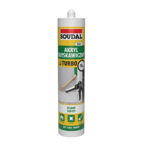 Soudal Acrylic Turbo Sealant | White 280ml | Unity Building Supplies