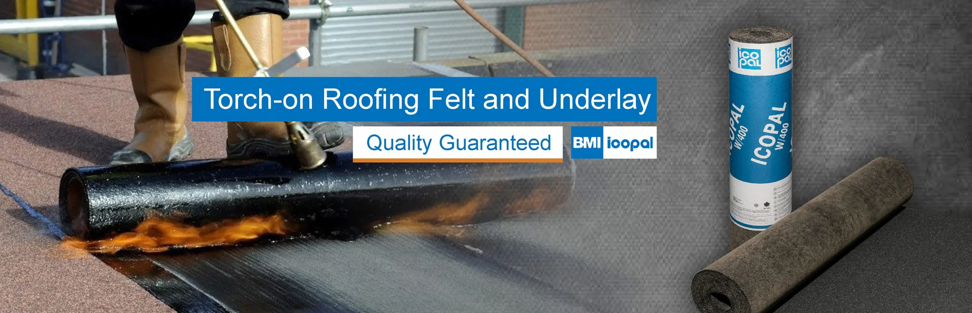 2.2mm ICOPAL W-PET Plus SBS | Top Covering Roofing Felt | 1m x 15m roll